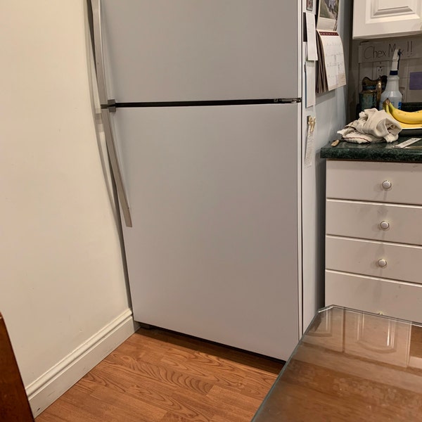 Magnetic Gloss Black Refrigerator Wraps Change Fridge Door Color Match ...