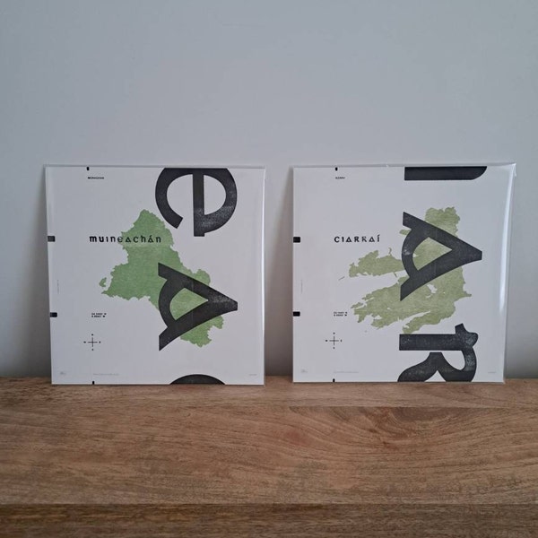 Co. Offaly Art Print Ireland Irish Poster Gaelic / Celtic Typographic ...