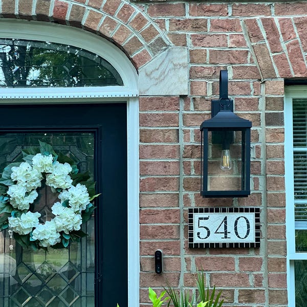 Address Number Sign - Black Metal House Numbers - Handcut/handcrafted ...