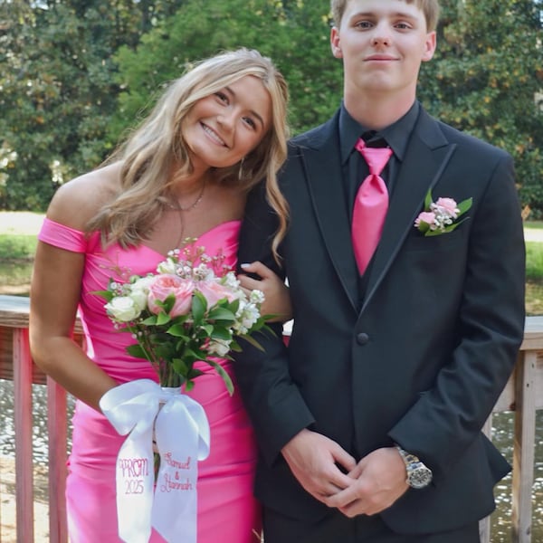 Monogrammed Bouquet Sash: Silk Ribbon Prom Homecoming Wedding ...