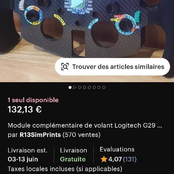 Logitech G29 G923 Red Bull F1 Steering Wheel Mod Addon - Etsy