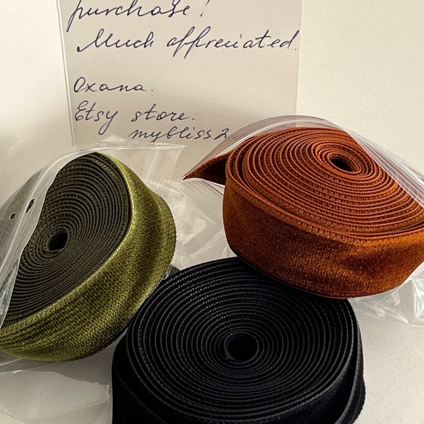 Velvet Ribbon // Double Sided Velvet Ribbon // Double Faced Velvet ...