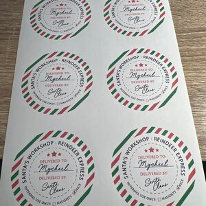 Official Santa Labels, Santa Claus Label, Gift Tag Stickers ...