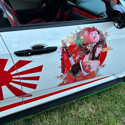 JDM Samurai Sakura Car Side Decals for Universal Fit. Decals - Etsy