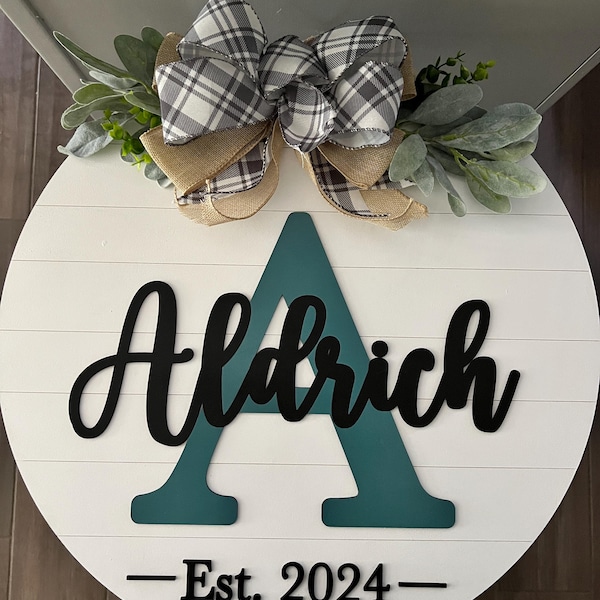 Last Name Front Door Sign|last Name Door Sign|welcome Sign|last Name ...