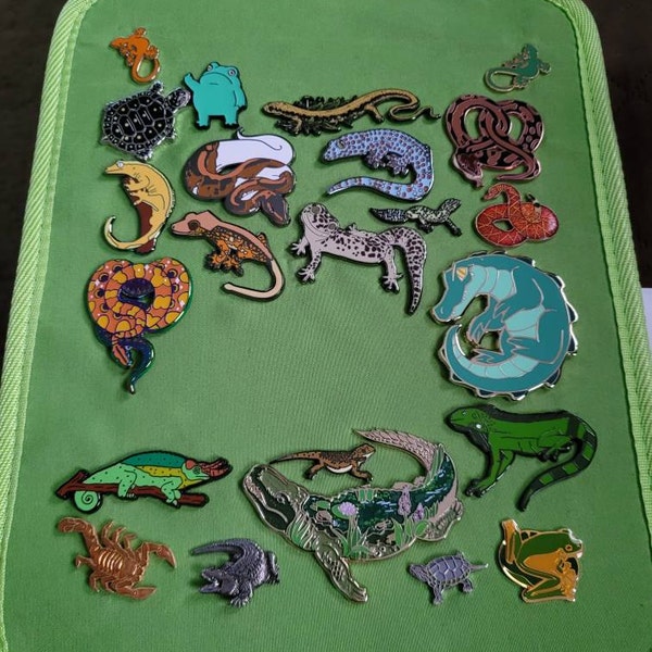 Salamander Lapel Pin / Artist Series Pin by Logan Schmitt / Lizard ...