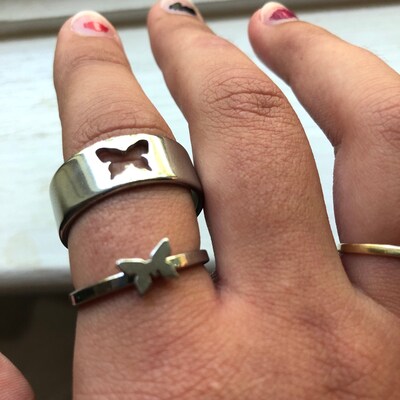Butterfly Rings for Women Matching Rings for Couples Rings Silver ...