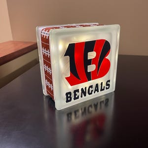 Buffalo Bills Football Lighted 6x6 Glass Block, Football Gift, Bills ...