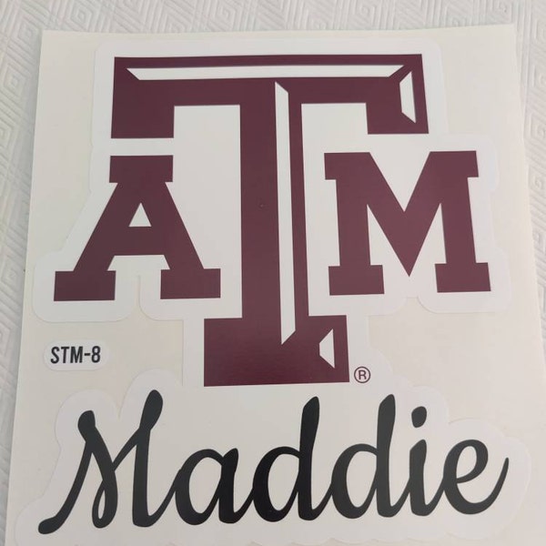 Texas A&M Aggies Customizable Vinyl Sticker - Multiple Sizes Available ...
