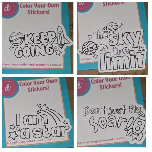 Color Your Own Stickers_new Home Stickers_stickers - Etsy