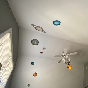 Sun & Planets Wall Stickers Set Solar System Kids Room Decor | Etsy