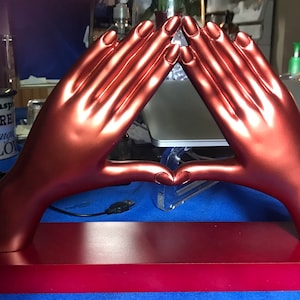 Pyramid Hands Figurine With Engrave Delta Sigma Theta Symbols - Etsy