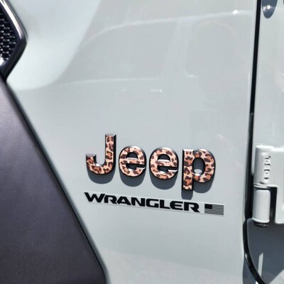 Animal Print Jeep Emblem Sticker Decal, Wrangler JK, TJ, JL, Gladiator ...