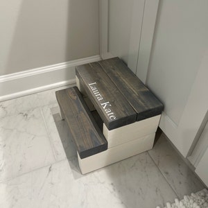 Heirloom Wooden Stool Kids Step Stool Hardwood Step Stool - Etsy