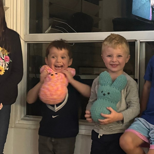 Crochet Bunny Peep Easter Plushie Customized Color Stuffy Amigurumi - Etsy