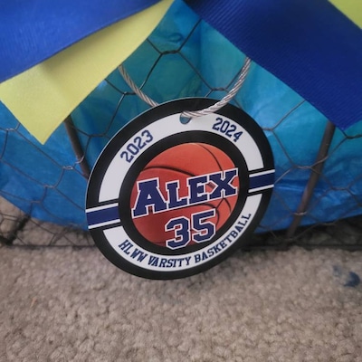 Volleyball Bag Tag, Aluminum Decorated Both Sides, Collegiate Graphic ...