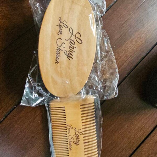 Wooden Comb for Men Hair Comb Personalized Beard Neem Comb Custom for ...