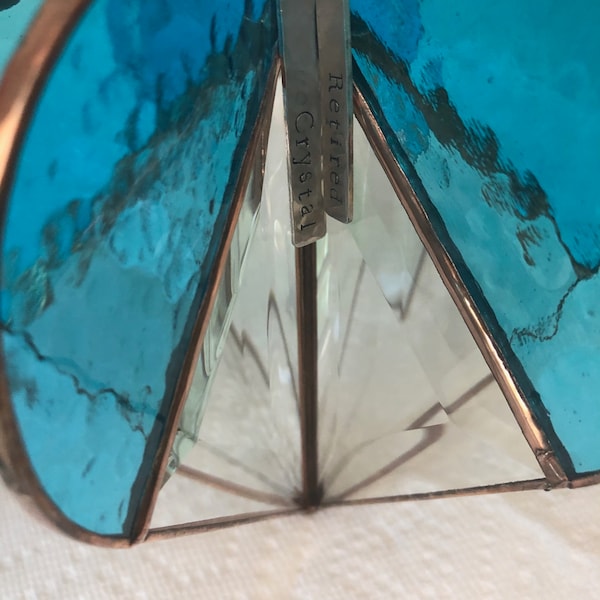 Stained Glass Heart Turquoise, Stained Glass Suncatcher, Heart Ornament ...