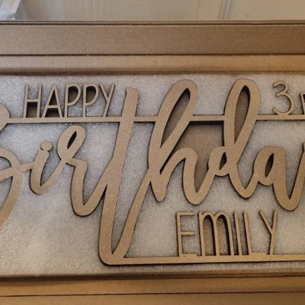 Custom Happy Birthday Party Banner Sign for First Birthday - Etsy