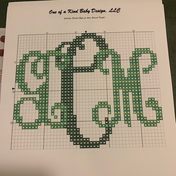 Small Interlocking Monogram Cross-stitch Chart: Modern Script (PDF ...