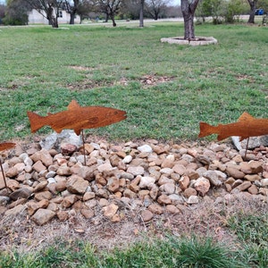 Yard Art Fish Set Metal Fish Art Garden Decorations | Etsy