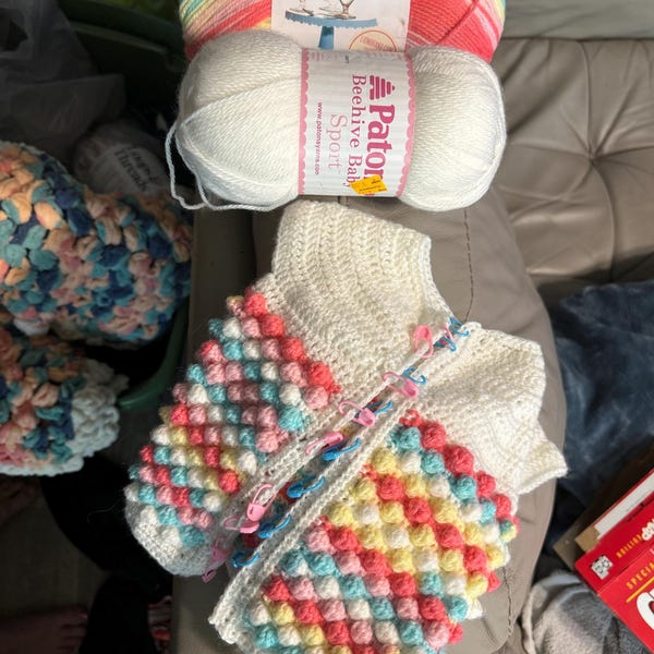 Bobbles Baby Jacket, Hat and Boots Set Crochet Pattern in Sizes Preemie ...