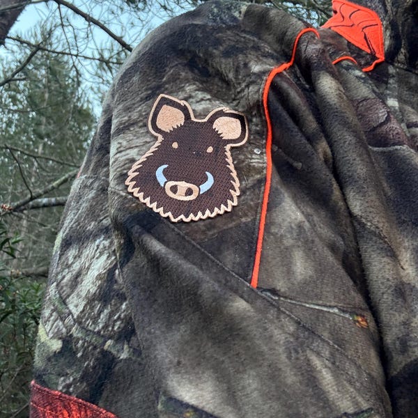 Wild Boar - Patch, Iron On, Badge, Embroidery, Patches, Animal, Nature ...