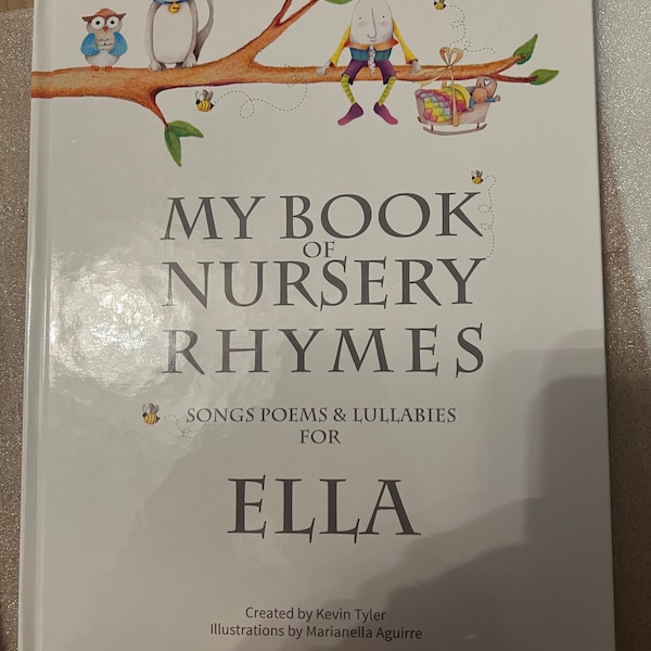 Personalised Nursery Rhyme & Poems Keepsake Book for Newborns and ...