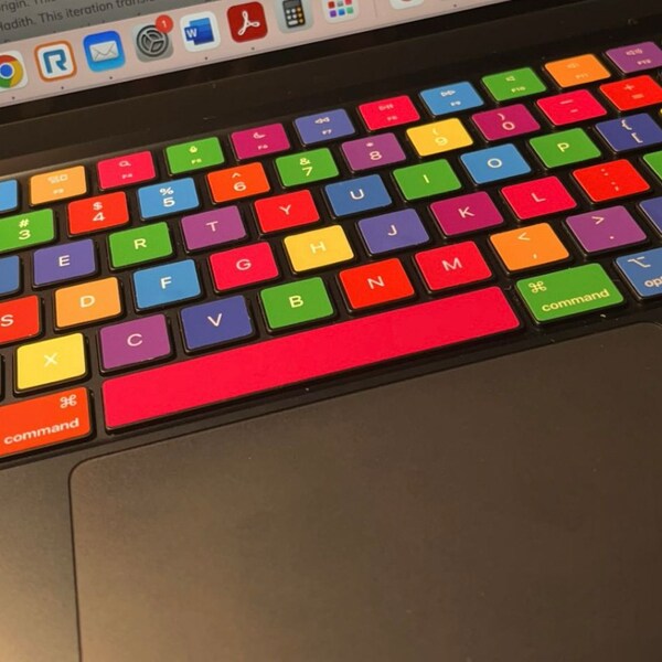 Multicolor MacBook Keyboard Decal Stickers - Etsy