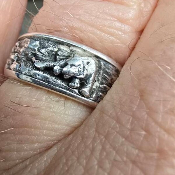 Greek Gods and Heroes Adjustable Ring, Oxidized Jewelry, Unique Mens ...