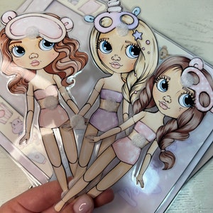 Printable Paper Doll Summer Blythe With Clothes Digital PDF, Girly Busy Book Activity, Dress up ...