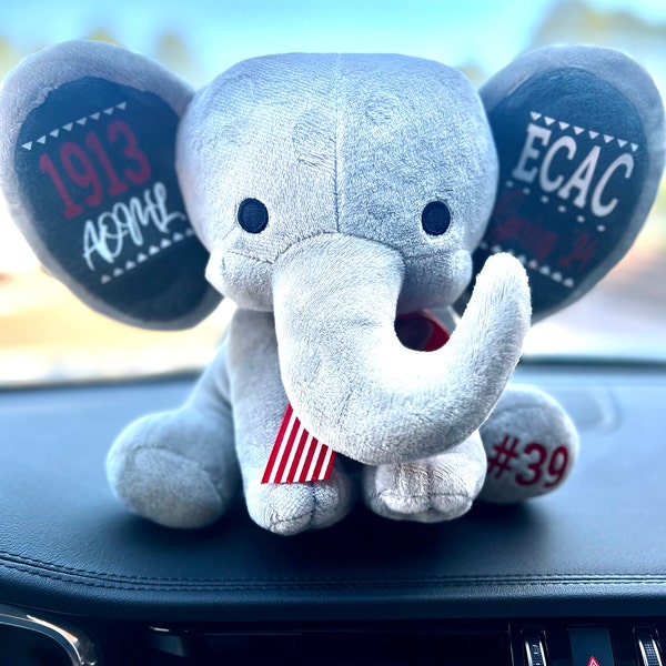 Custom Plush Delta Sigma Theta Personalized Elephant 2 - Etsy