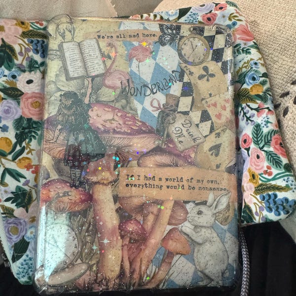 Bookish Sticker Inspired Kindle Insert - Neutral Checkered Compatible ...