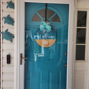 Nautical Welcome Sign. Coastal Beach House Door Decor. Boat House Decor ...