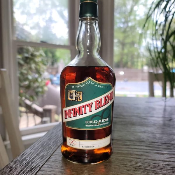 Infinity Bourbon Label Blend Whiskey Bottle Label Old Fitzgerald ...