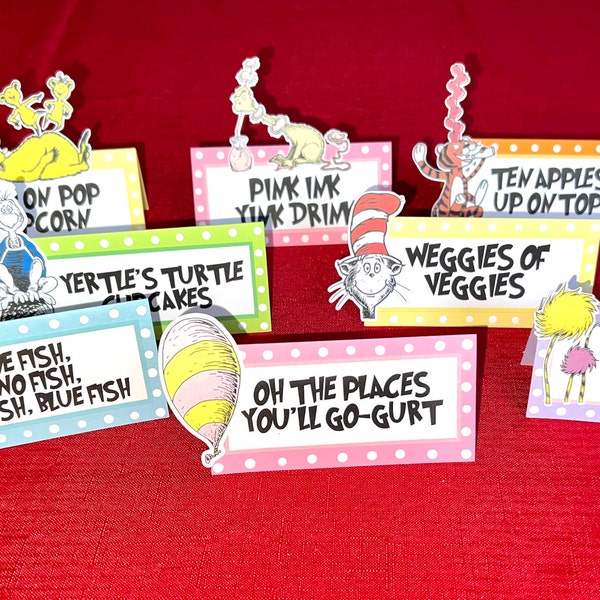 Dr. Seuss Inspired Food Labels- Set of 8 - Etsy