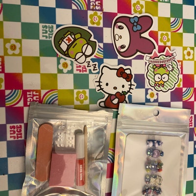 Colorful Junk Press on Nails - Etsy