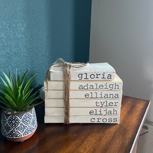 Personalized Custom Book Decor, Personalized Family Books, Personalized ...