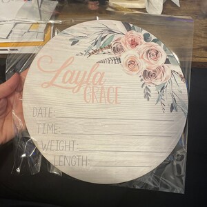 Birth Stat Sign Round Wood Birth Stat Sign Race Car Birth | Etsy