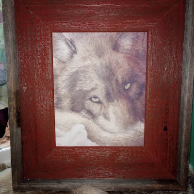 Arctic Wolf Art Print Snow Birch Trees White Wolf - Etsy