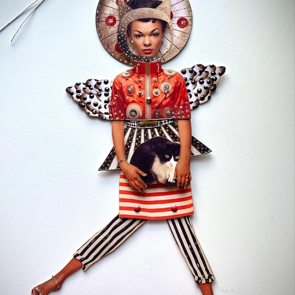 Surprise, Surprise - Moveable Paper Art Doll - Etsy