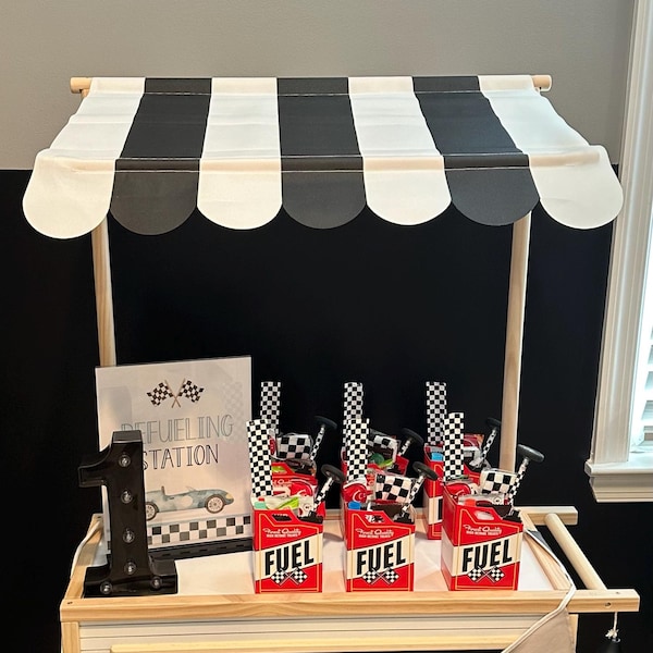 Fueling Station Party Sign Race Car 2nd Birthday Two Fast Table Sign ...