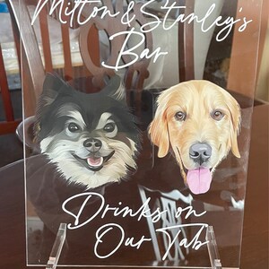 Pet Wedding Bar Sign Open Bar Acrylic Sign Custom Dog - Etsy