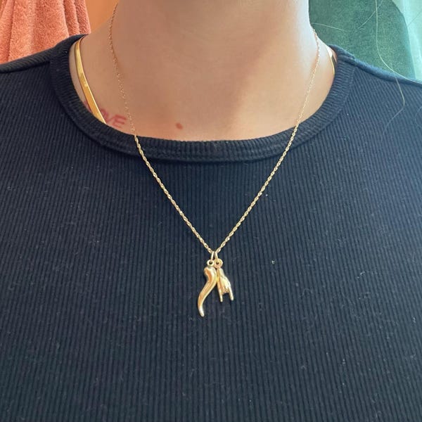 Solid Gold Charm Pendant 10K Solid Gold Angel Wing Charm - Diamond Cut ...