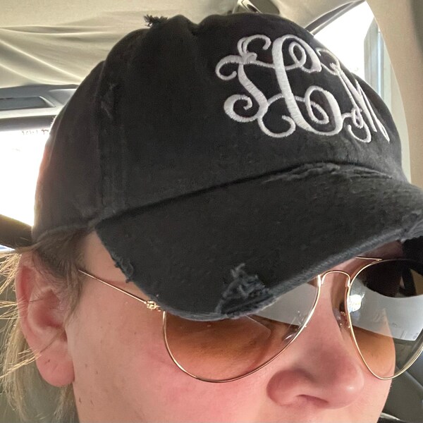 Monogrammed Hat, Personalized Hat, Ladies Monogram Hat, Monogrammed Cap ...