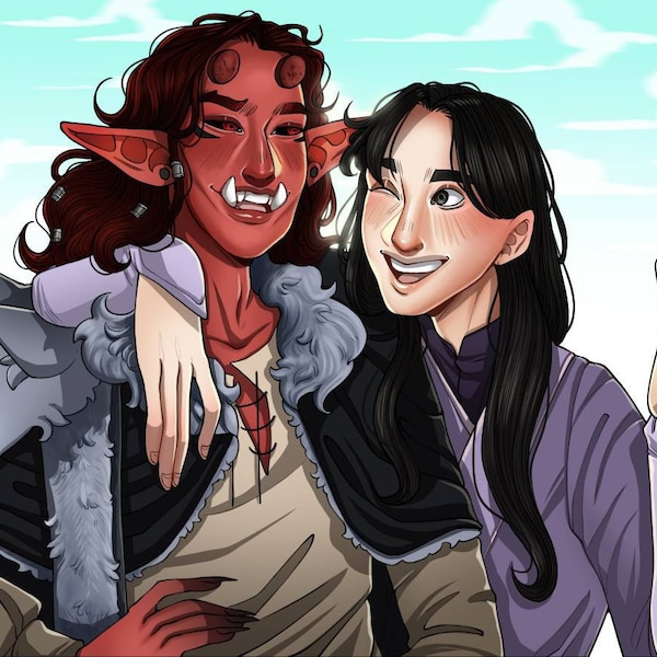Half Body Character Commission, Custom Gift, Custom Art, Dnd Commission ...