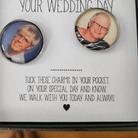 Groom Memory Pin, Gold Boutonniere Charm, Bridal Bouquet Charm, Custom ...