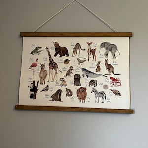 Animal Alphabet Chart Wall Decor Homeschool Decor Classroom Decor ...