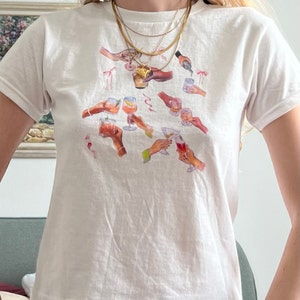 Tin Fish Baby Tee Shirt, Coquette Baby Tee, Scrapbook Baby Tee, Fitted ...