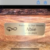Engraved Name Plate for Urn in Memory Name Plate for Deceased Ash Box ...